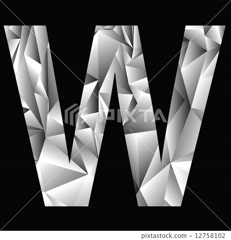 crystal letter W - Stock Illustration [12758102] - PIXTA