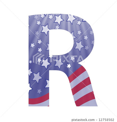 american flag letter R - Stock Illustration [12758502] - PIXTA
