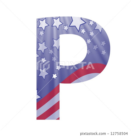 american flag letter P - Stock Illustration [12758504] - PIXTA