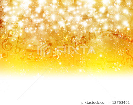 Musical note snow background - Stock Illustration [12763401] - PIXTA