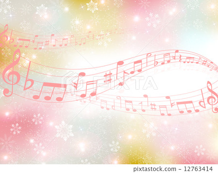 Musical note snow background - Stock Illustration [12763414] - PIXTA