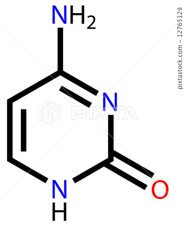 Nucleobase cytosine structural formula - Stock Illustration [12765129 ...