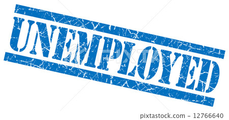 unemployed blue square grunge textured isolated... - Stock Illustration ...