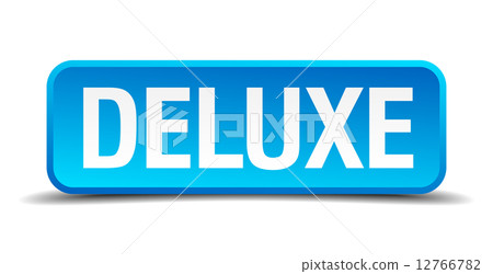 deluxe blue 3d realistic square isolated button - Stock Illustration ...