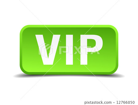 Vip green 3d realistic square isolated button - Stock Illustration ...