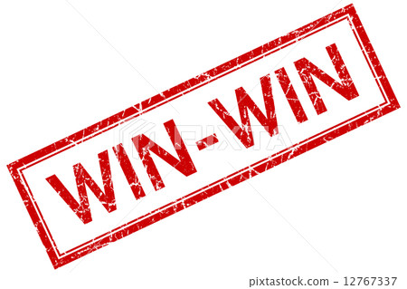 Win-win red square grungy stamp isolated on... - Stock Illustration ...