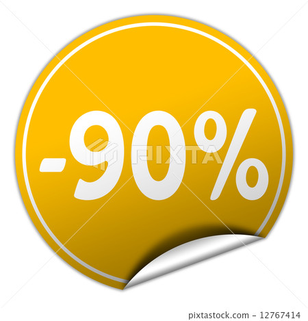 discount round yellow sticker on white background - Stock Illustration ...