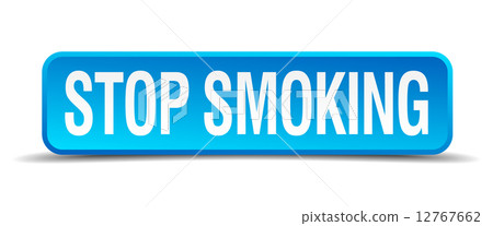 Stop smoking blue 3d realistic square isolated... - Stock Illustration ...