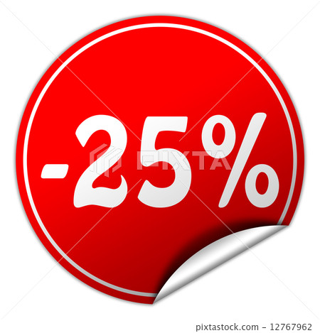 discount round red sticker on white background - Stock Illustration ...