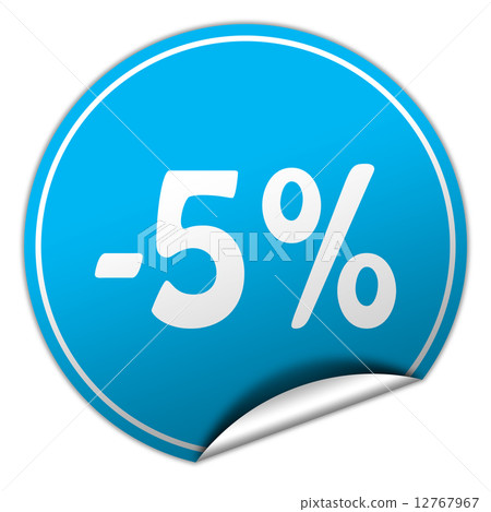 discount round blue sticker on white background - Stock Illustration ...