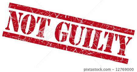 not guilty red grungy stamp on white background - Stock Illustration ...
