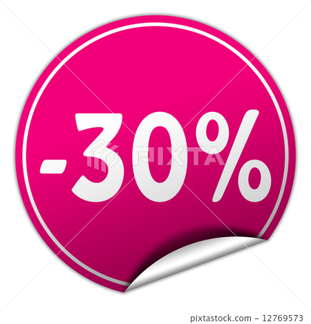discount round pink sticker on white background - Stock Illustration ...