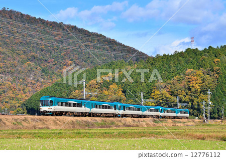 Railway train San-in main line Kyoto mouth KTR... - Stock Photo ...