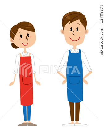 Helper male and female - Stock Illustration [12788879] - PIXTA
