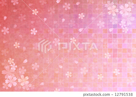 Sakura New Year's card background - Stock Illustration [12791538] - PIXTA