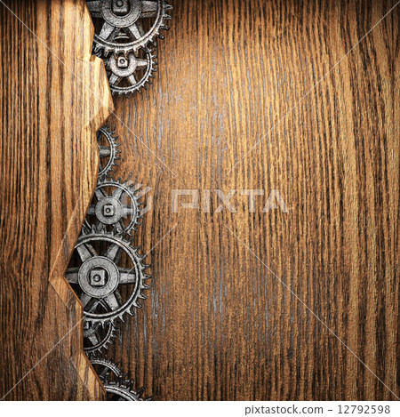 gear wheels on wood - Stock Illustration [12792598] - PIXTA