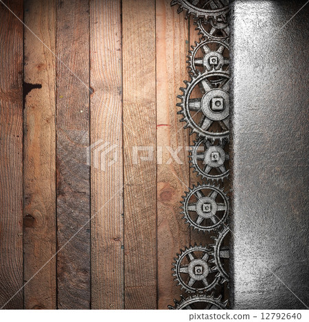 gear wheels on wood - Stock Illustration [12792640] - PIXTA