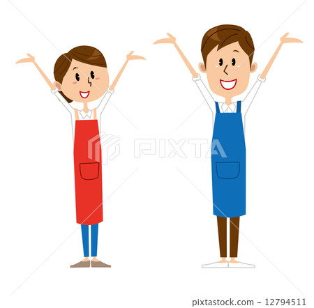 Helper male and female - Stock Illustration [12794511] - PIXTA