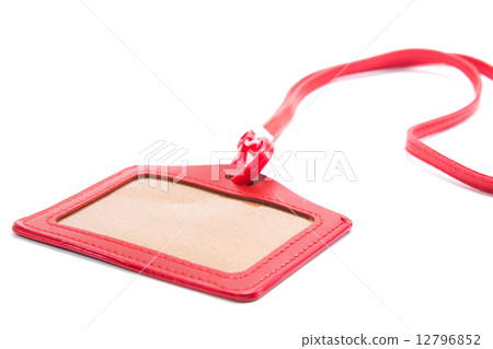 Red Leather Name Tag - Stock Photo [12796852] - PIXTA