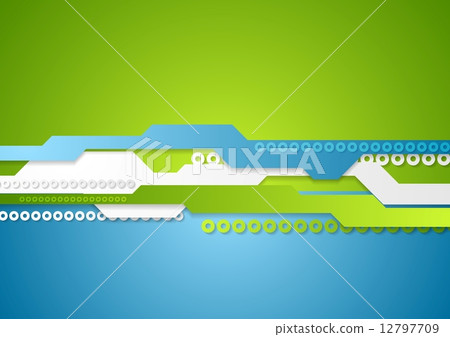 Green blue technology vector background - Stock Illustration [12797709 ...