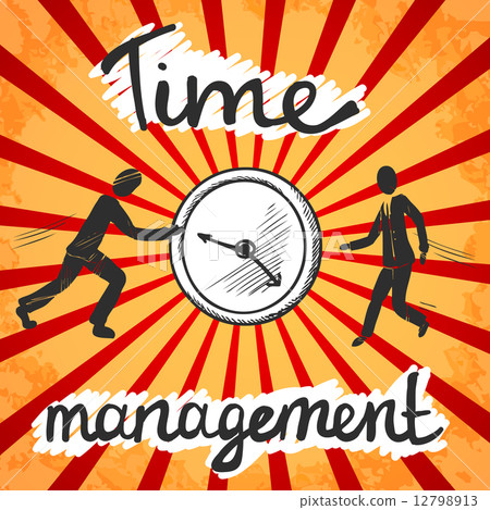 Time management poster sketch - Stock Illustration [12798913] - PIXTA