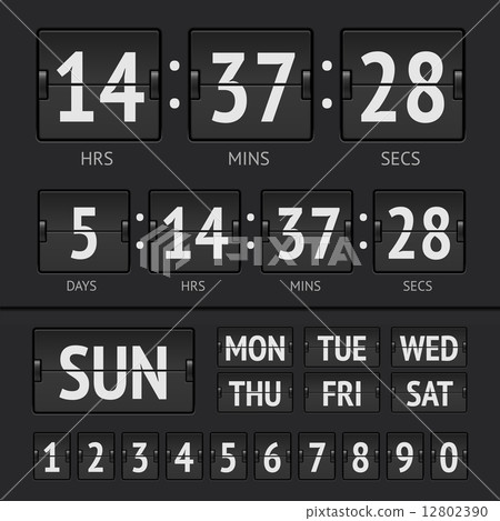 Analog black scoreboard - Stock Illustration [12802390] - PIXTA