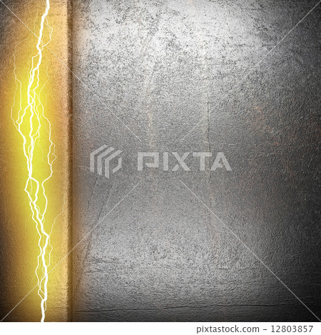 metal background with electric lightning - Stock Illustration [12803857 ...