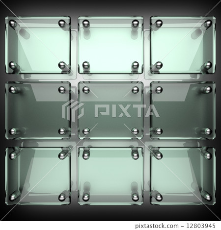 polished metal background with glass - Stock Illustration [12803945 ...
