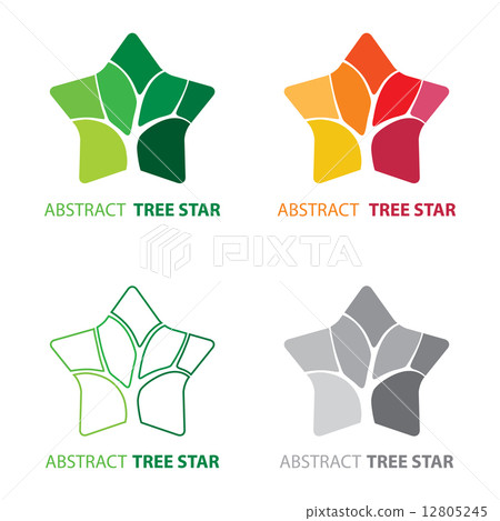 Abstract tree star symbol - Stock Illustration [12805245] - PIXTA