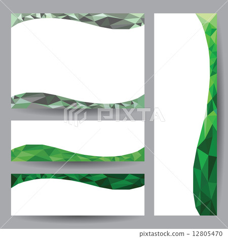 Template card green element design - Stock Illustration [12805470] - PIXTA