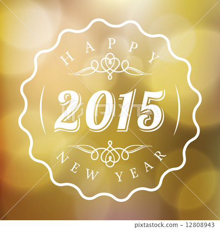 Happy New Year 2015 sign on Abstract blurred... - Stock Illustration ...
