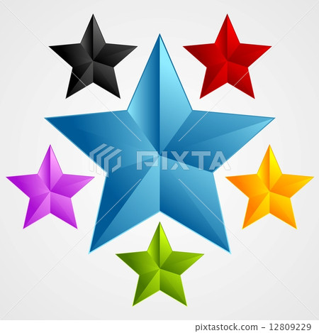 Bright abstract star design - Stock Illustration [12809229] - PIXTA