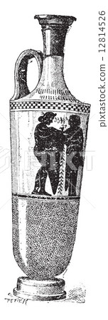 Lachrymatory vase, vintage engraving. - Stock Illustration [12814526 ...