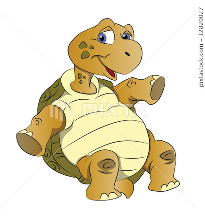 Turtle Sitting Down, illustration - Stock Illustration [12820027] - PIXTA