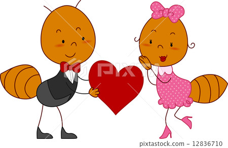 Ant Couple - Stock Illustration [12836710] - PIXTA