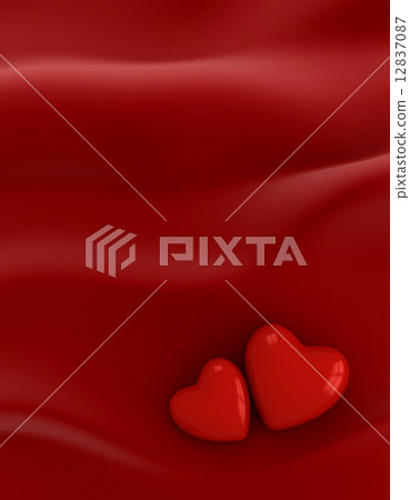 Satin Hearts - Stock Illustration [12837087] - PIXTA