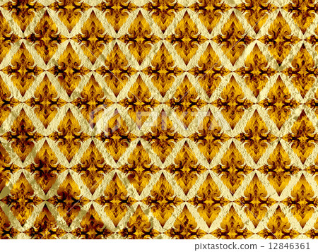 Line Thai art on wall texture background design - Stock Illustration ...