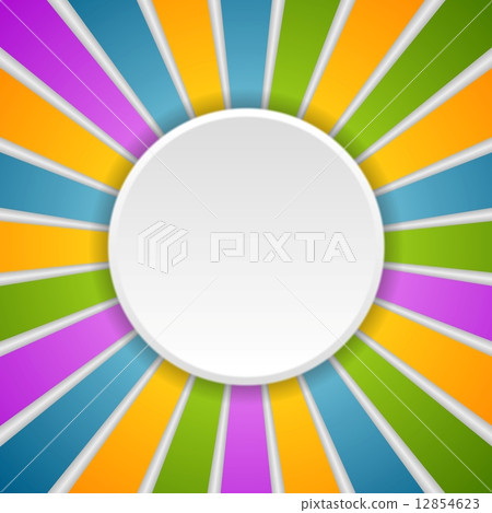 Circle and rays. Rainbow colors - Stock Illustration [12854623] - PIXTA