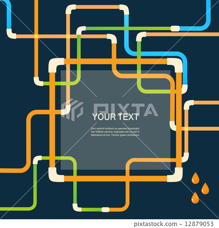 Vector color abstract design tangled pipes eps - Stock Illustration ...