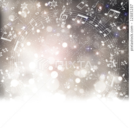 Musical note snow background - Stock Illustration [12885287] - PIXTA