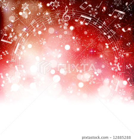 Musical note snow background - Stock Illustration [12885288] - PIXTA