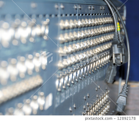 Studio xrl cables patch panel. - Stock Photo [12892178] - PIXTA