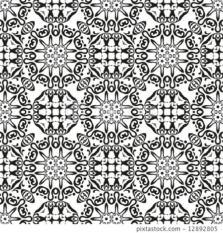 Abstract seamless outline pattern - Stock Illustration [12892805] - PIXTA