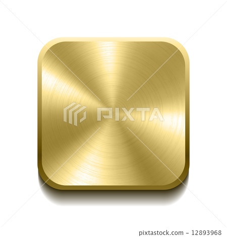 Realistic gold button - Stock Illustration [12893968] - PIXTA