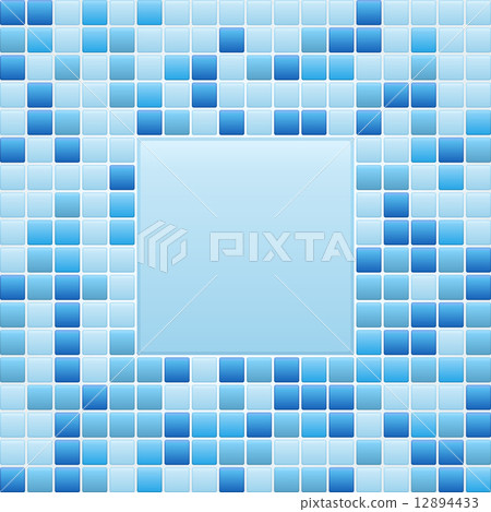 Blue mosaic small tile texture background of spa. - Stock Illustration ...