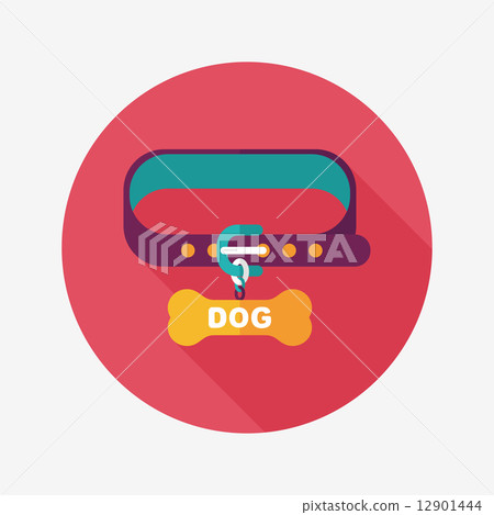 Pet dog chains flat icon with long shadow,eps10-插圖素材 [12901444] - PIXTA圖庫