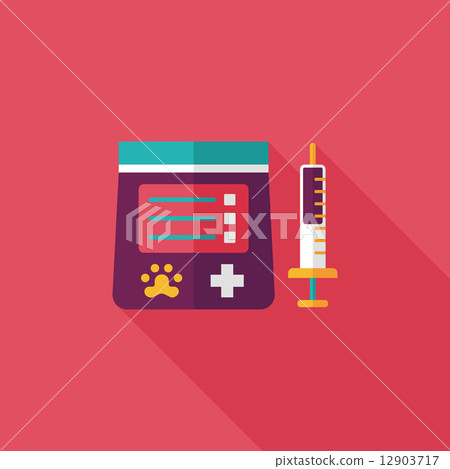 Pet drug flat icon with long shadow,eps10 - Stock Illustration ...