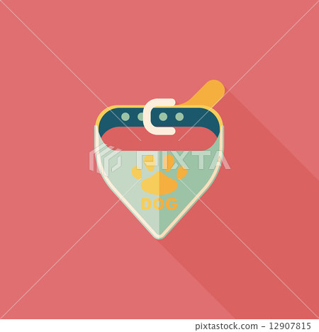 Pet dog chains flat icon with long shadow,eps10 - Stock Illustration ...