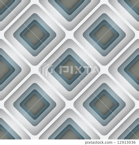 3D Rhombuses, Vector Seamless Pattern. - Stock Illustration [12913036 ...