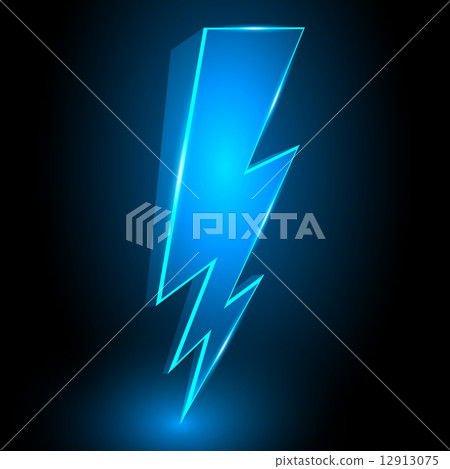 3D Sparkling Lightning Bolt Abstract Vector... - Stock Illustration ...